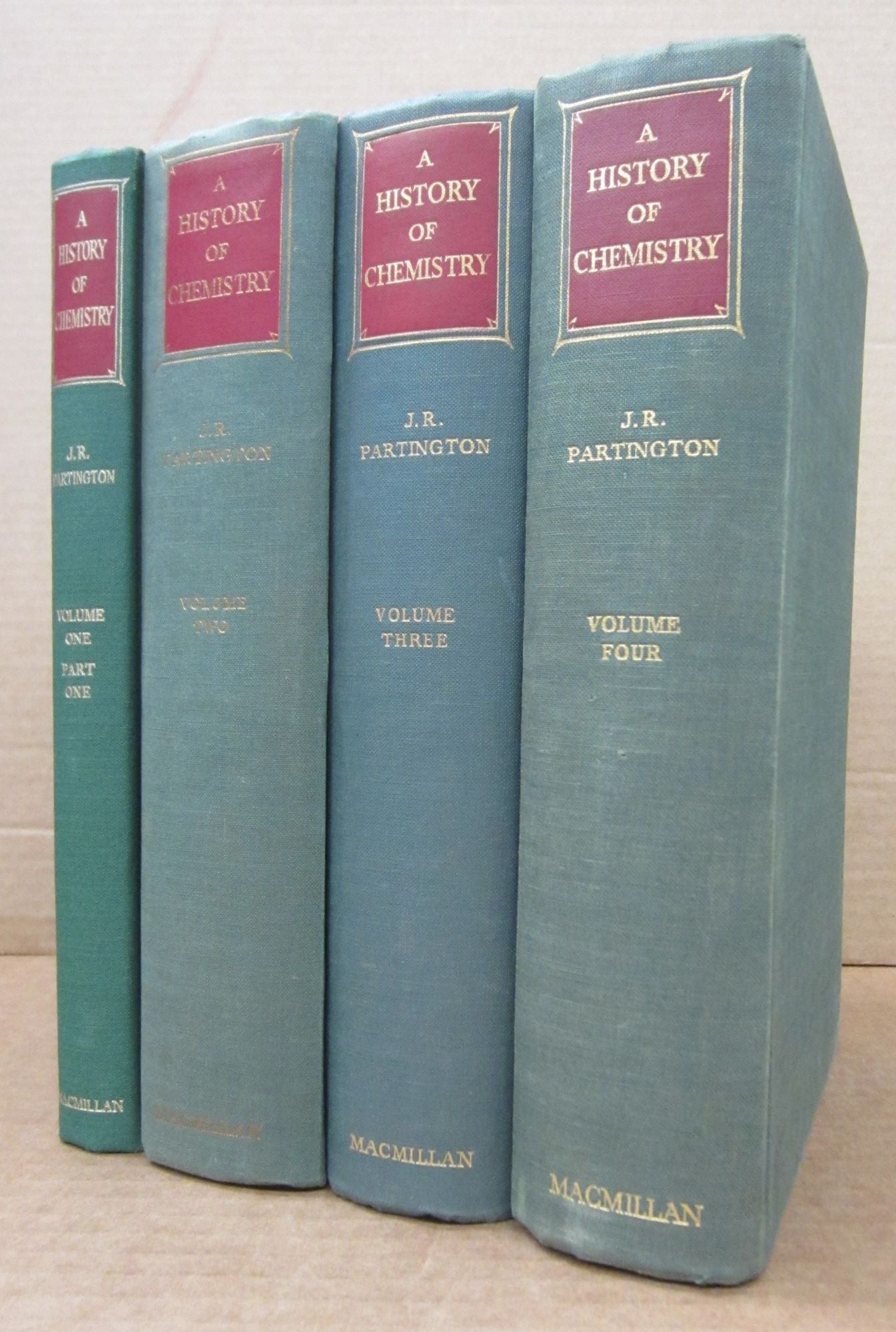 A History of Chemistry 4 volume set | Partington, ames, iddick